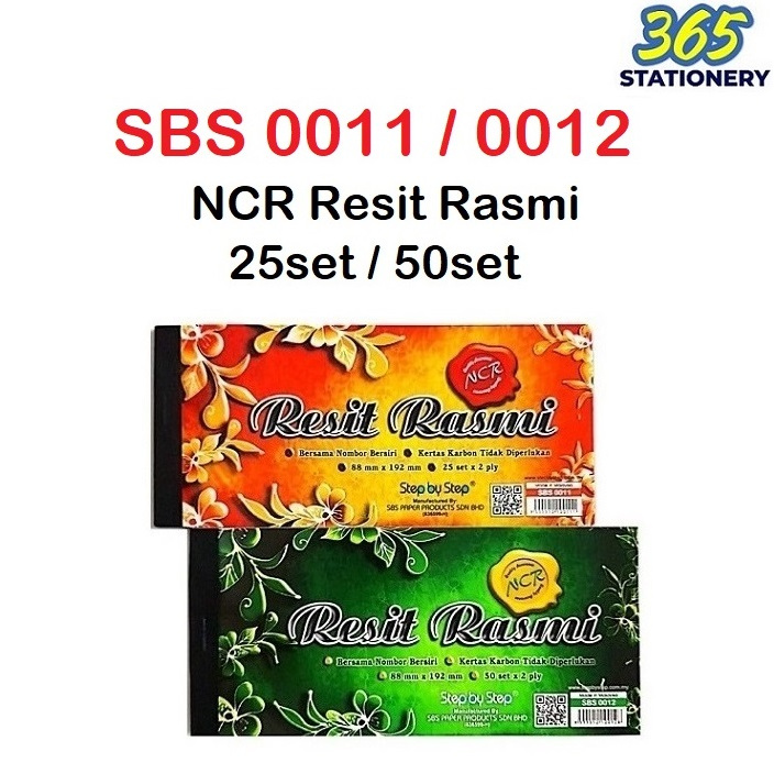 NCR Resit Rasmi - With Numbering ( 25set x 2ply / 50set x 2ply ...