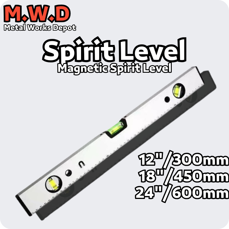 Spirit Level Magnetic Level Ruler Measuring Aircond Tools Tiles Ceramic ...