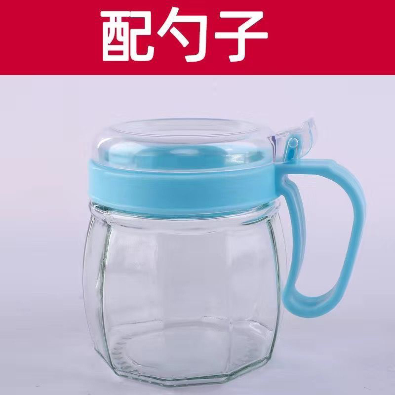 PP 600ml / 630ml Oil Jug Glass Transparent Pot Can tank bottle soy sauce Kitchen home Minyak ...