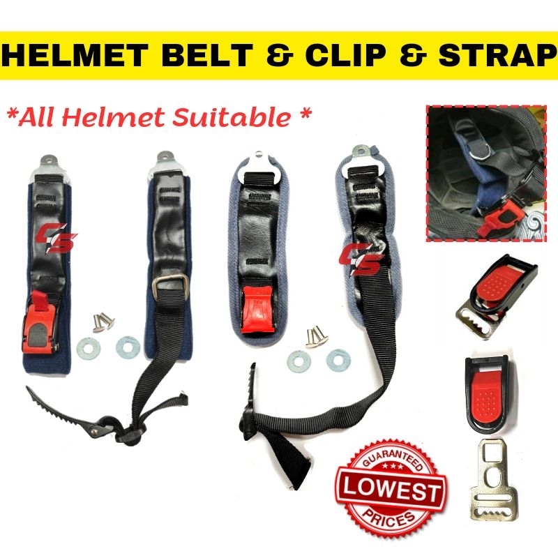 Universal Helmet Belt Clip Buckle Strap Pin Button D Ring Open Face ...