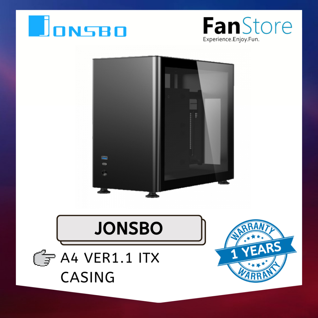 FANSTORE JONSBO A4 VER1.1 ITX PC Casing Desktop Casing - Black | Shopee ...
