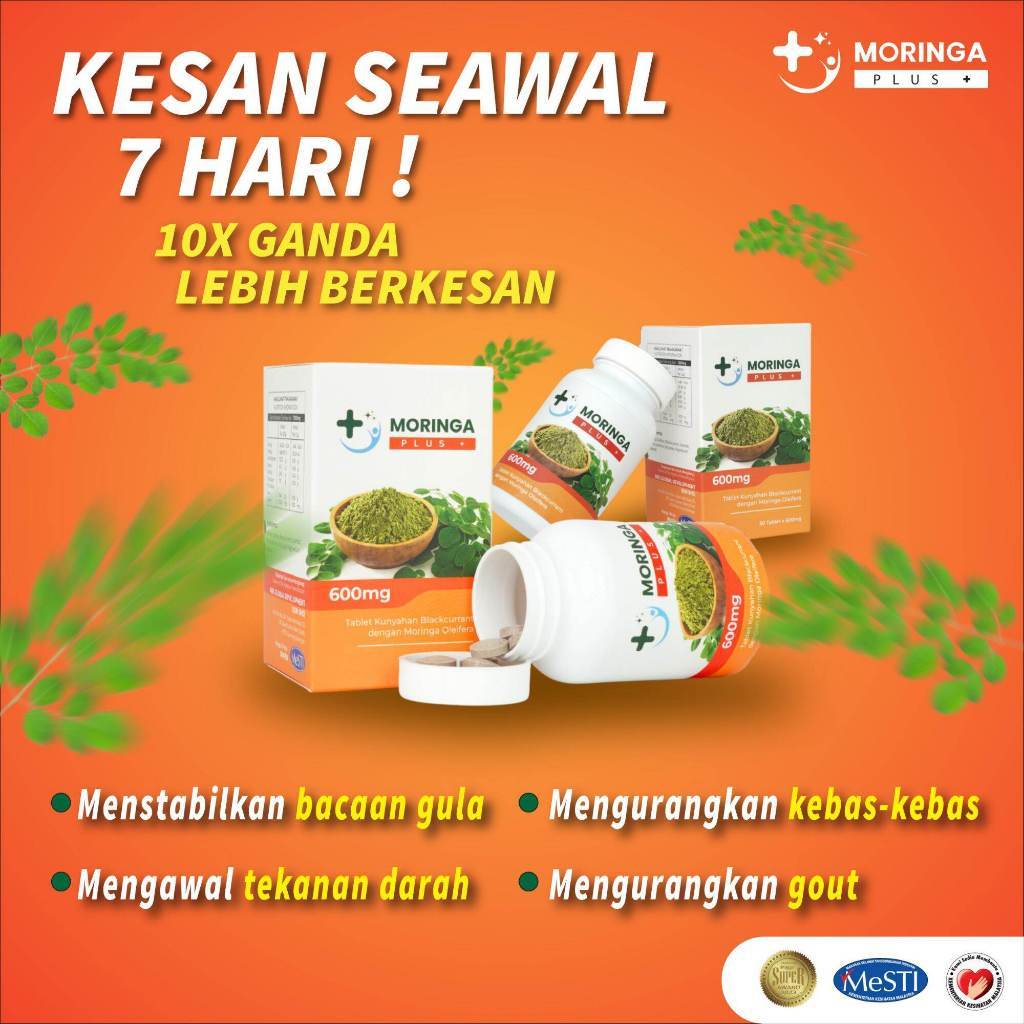 Moringa PLUS+CAPSULE Antidote To Sweet Urine, Cholesterol, High Blood ...