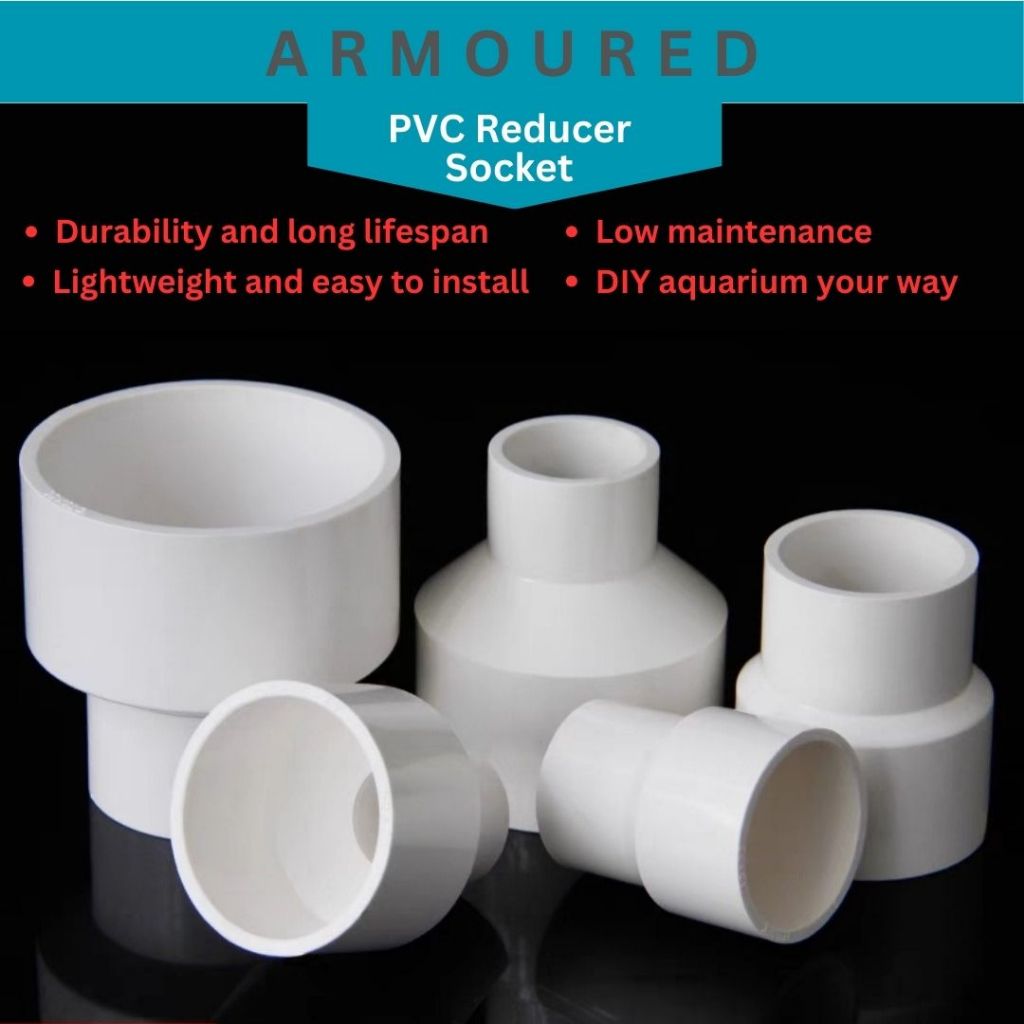 PVC Reducer Socket Connector Fitting DIY Aquarium for Fish Tank Pond ...