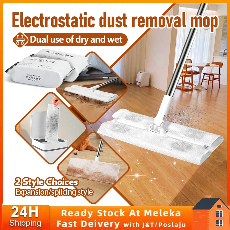 Electrostatic Flat Mop Tisu Pengelap Lantai Mop Tisu Pakai Buang Dust ...