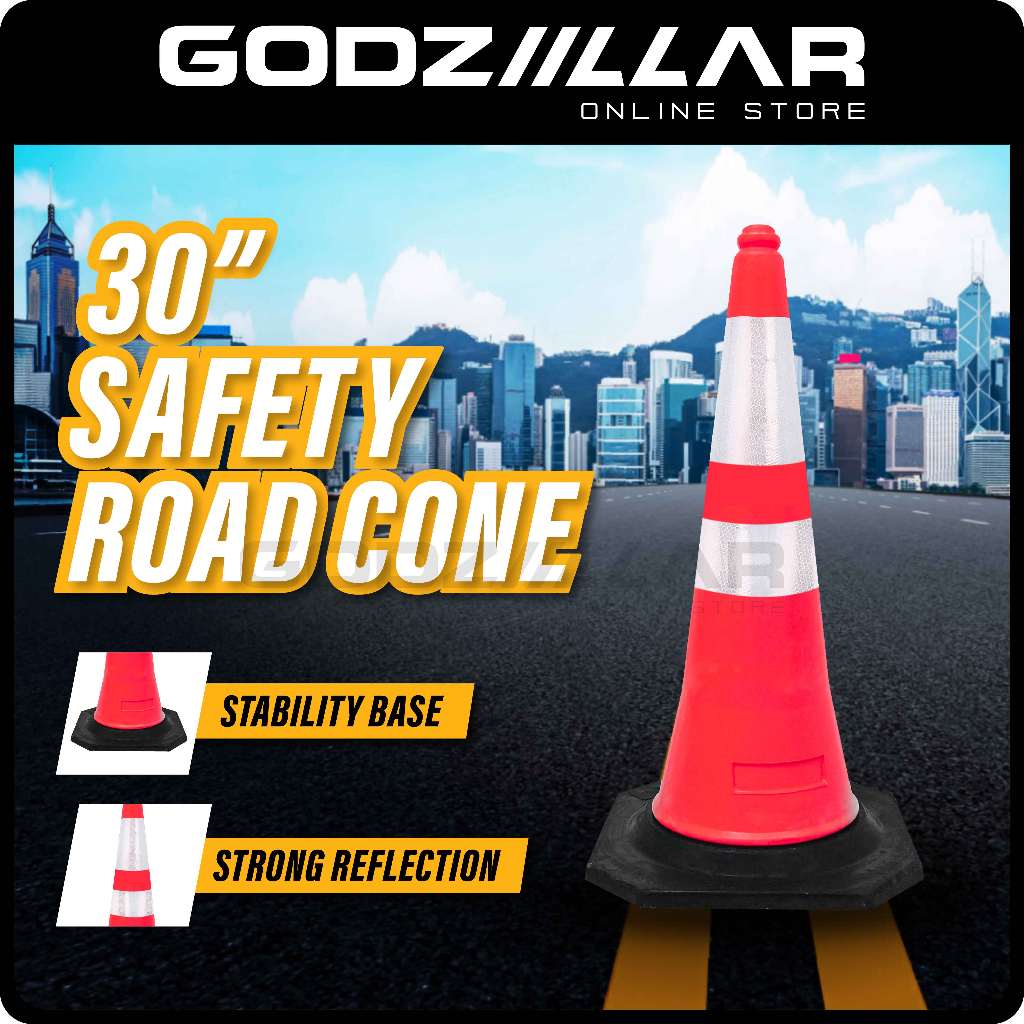30”/77cm Safety Cone Road Cone Traffic Cone PVC Reflective Sticker ...