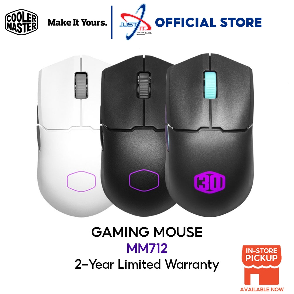 Cooler Master MM712 GAMING MOUSE ( BLACK / WHITE / 30TH EDITION ...