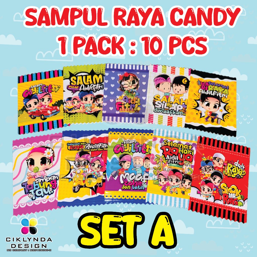 SAMPUL RAYA CANDY / SAMPUL RAYA JAJAN - 1 PACK 10 PCS | Shopee Singapore
