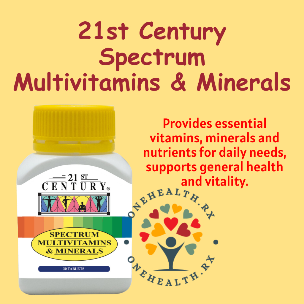 21st Century Spectrum Multivitamins & Minerals 30 tablets | Shopee ...