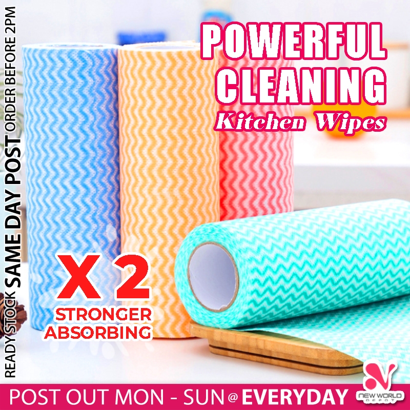HEAVY DUTY 》 Reusable Non Woven Towel Roll Washable Wiping Tissues ...