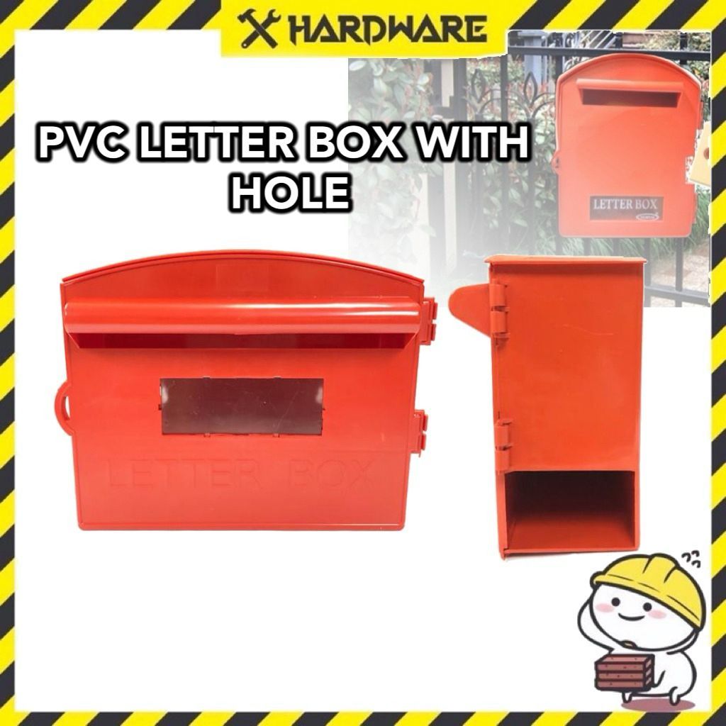 PVC letter box red colour with holder/Letter box plastic/Letter box PVC ...