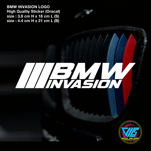 BMW INVASION Logo Sticker / Decal (High Quality Sticker) | Shopee Singapore