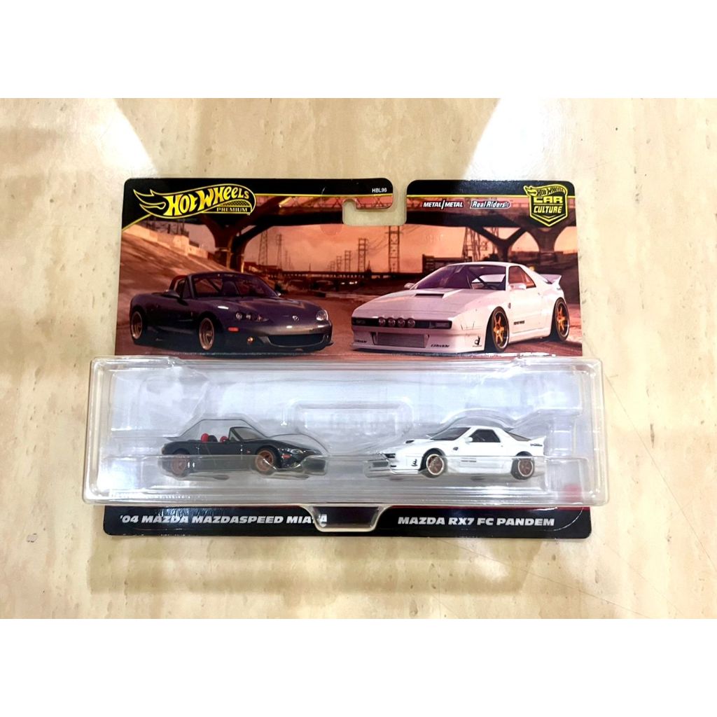 Hot Wheels Premium Twin Pack Mazda Mazdaspeed Miata & Mazda RX7 RX-7 ...