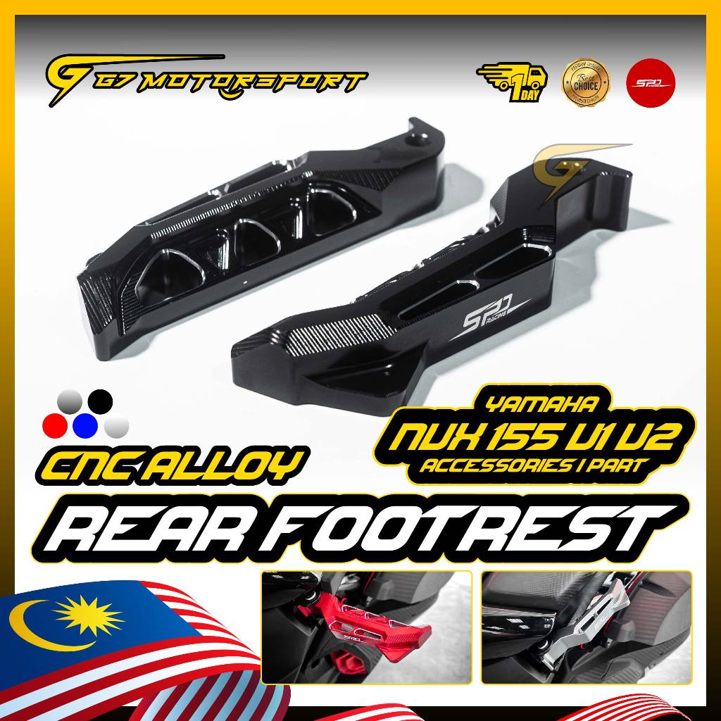 NVX NMAX Rear CNC Footrest SPD I Pemijak Belakang Foot Padel I CNC Made ...
