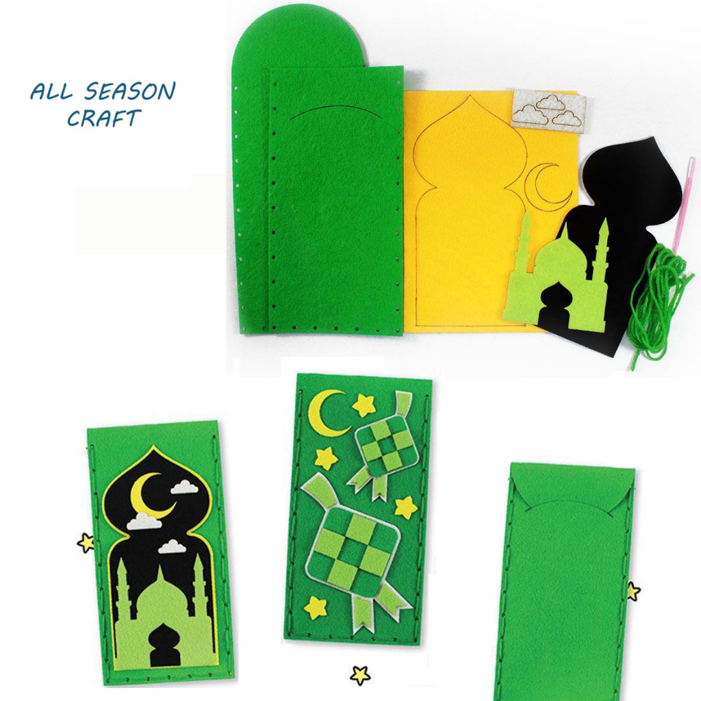 Felt Raya Money Packet Hari Raya 2024 Educational Art Craft For Kids ...