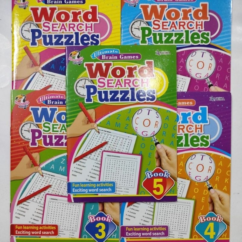Word Search Puzzle Game Book Children Primary Pupils English Word ...