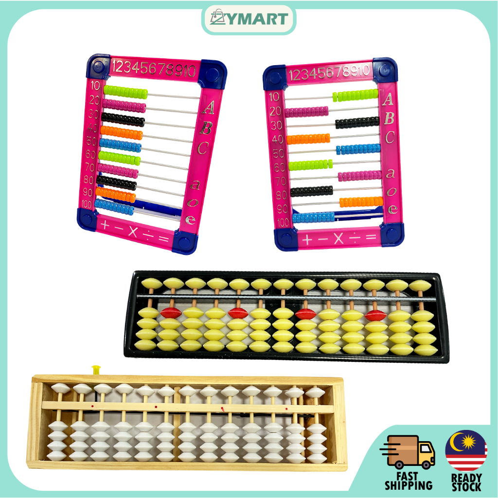 Abacus Arithmetic Calculation Tool ( Plastic/ Wooden/ Children ...