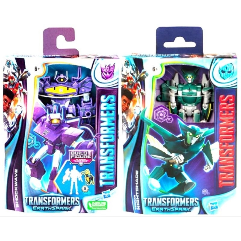 Transformers EarthSpark Grimlock Nightshade Optimus Prime Shockwave ...