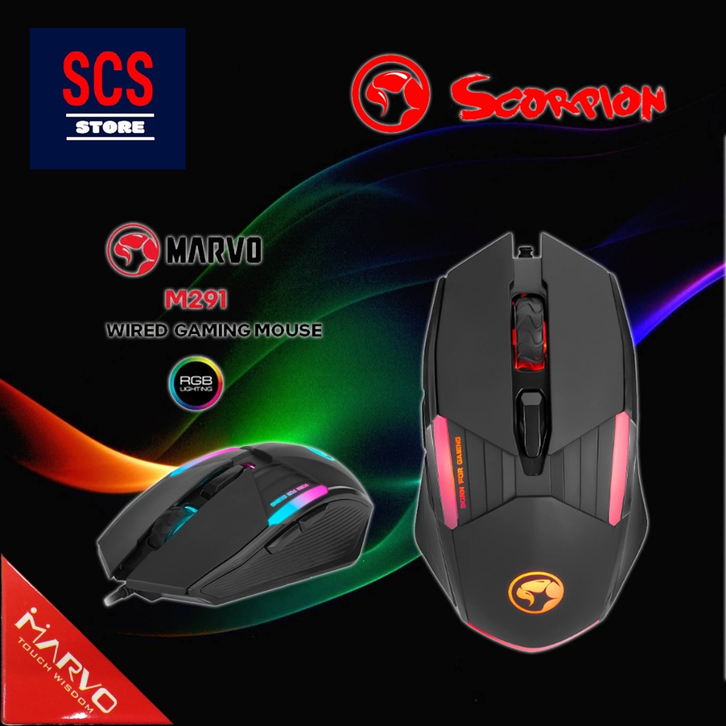 MARVO M291 Wired RGB Gaming Mouse | Shopee Singapore