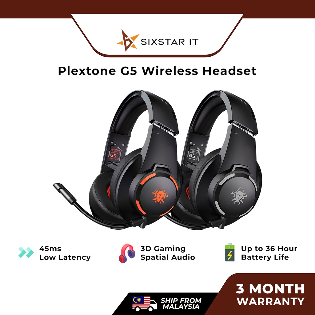 Plextone G5 Wireless Headphone Foldable Gaming Bluetooth 5.1 Headset with Mic - Low Latency ...
