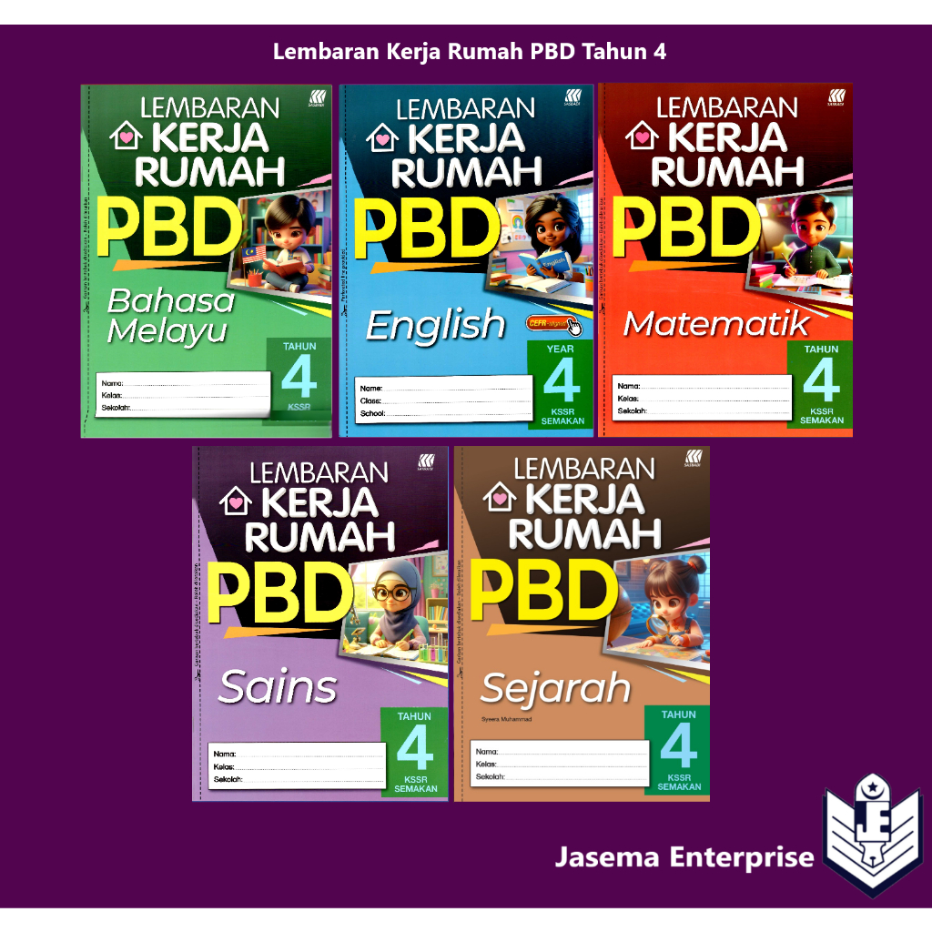 Pbd House Work Sheets In 4 Malay Languages | English | Math | Science ...