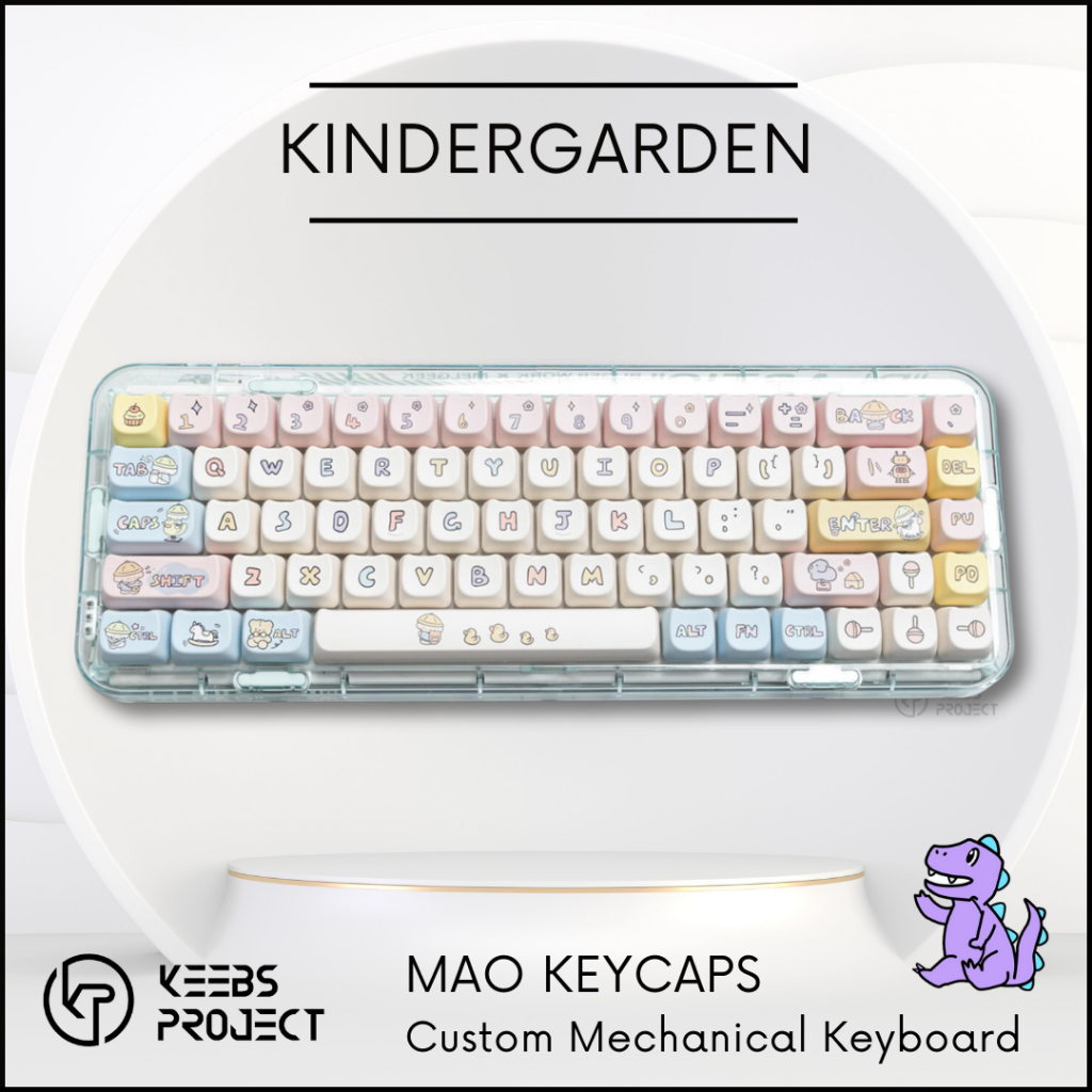 Kindergarden MAO Profile Cute Cat Ears Keycaps for Mechanical Keyboard ...