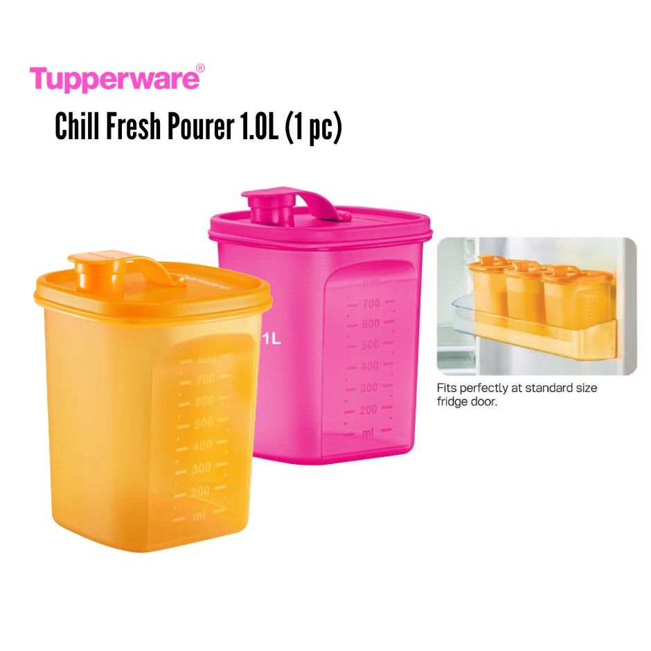 Tupperware Chill Fresh Pourer 350ml & 1L Botol Air Bekas Susu Pekat ...