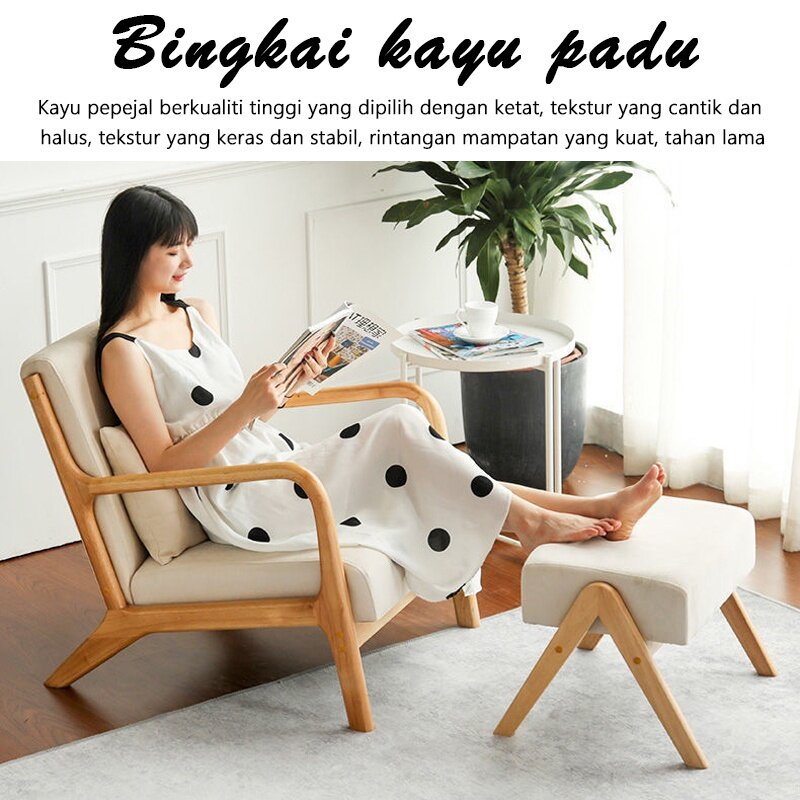 Sofa Chair Dining Wooden Arm Chair Living Room Home Leisure Chair ...