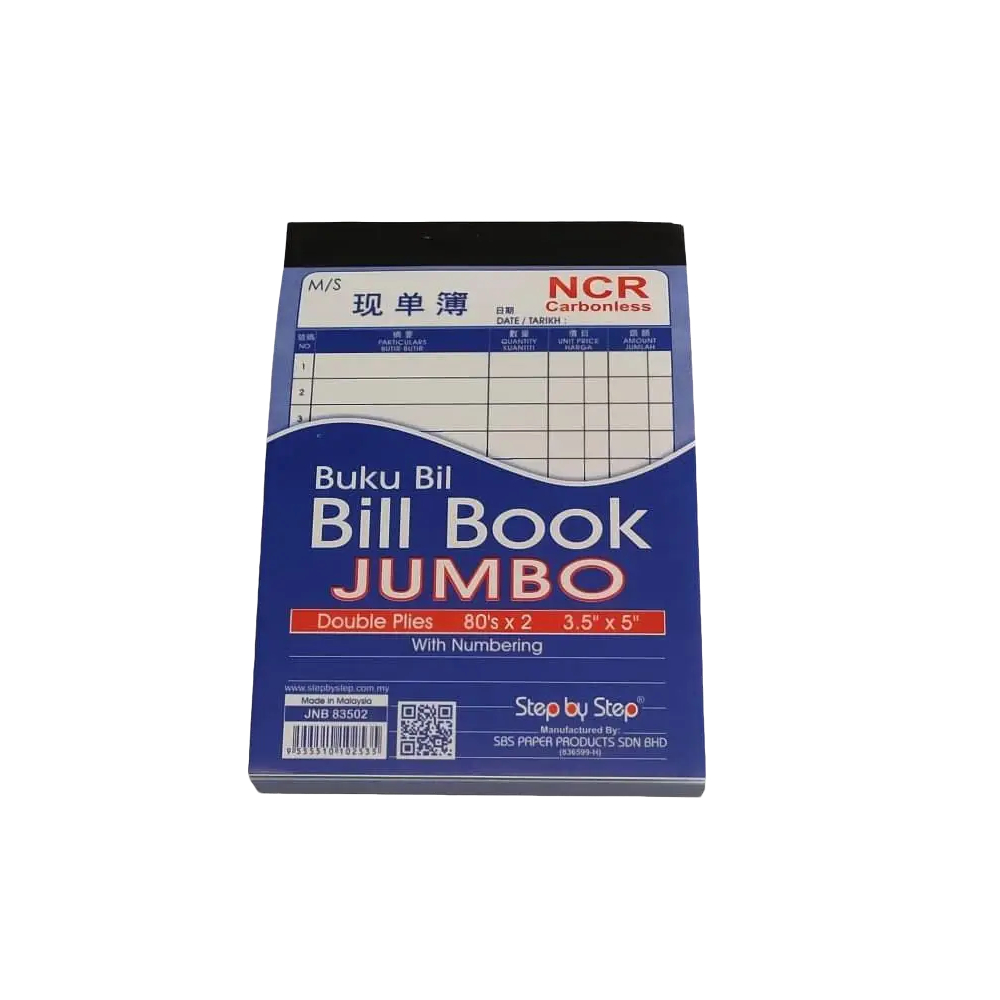 {SBS} Mini NCR Bill book Jumbo 2 ply 80's 3.5"X5" (JNB 83502) (10 Book ...
