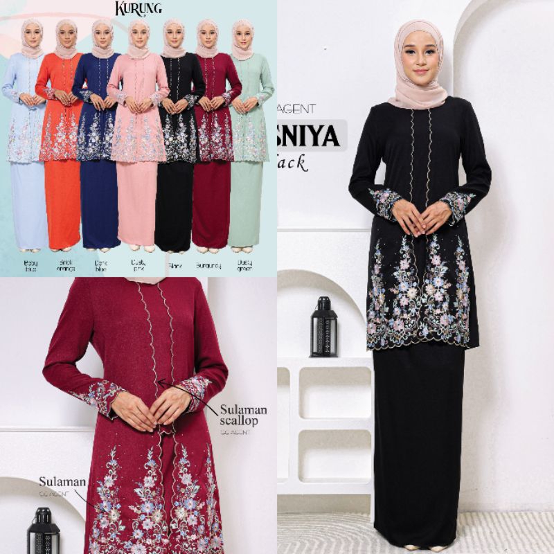 Husniya KURUNG BAJU KURUNG PLUS SIZE ️ BAJU RAYA 2024 ️ BAJU KURUNG ...