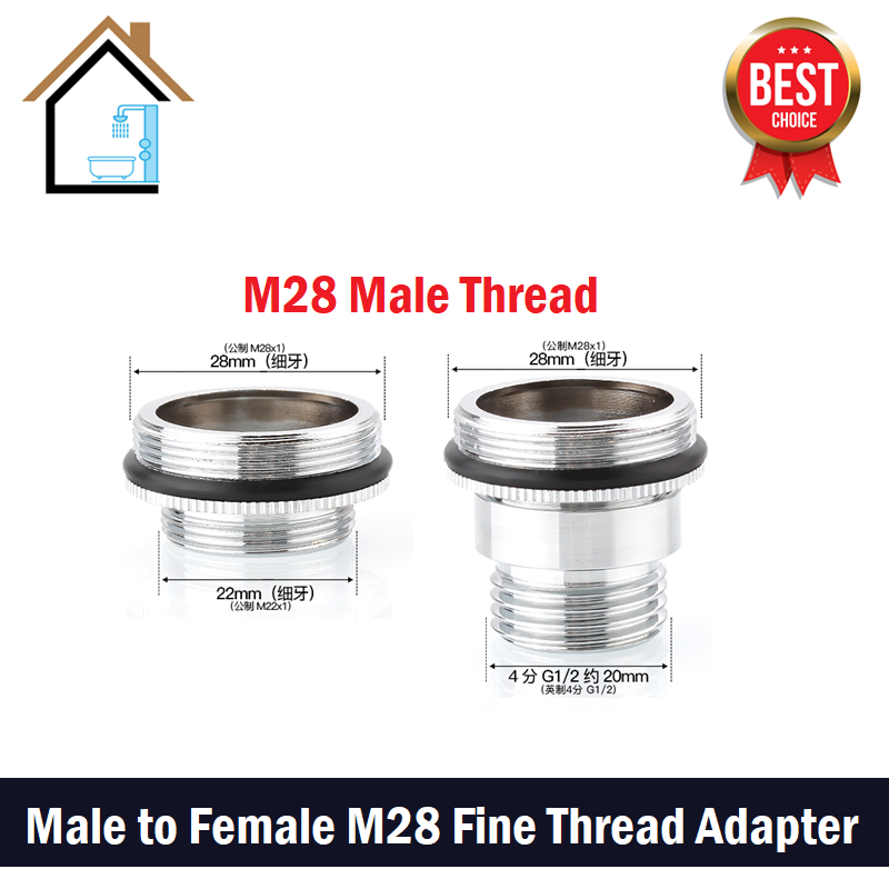 [AA Series] Male to Male M28 Tap Adapter Conversion Faucet Aerator ...