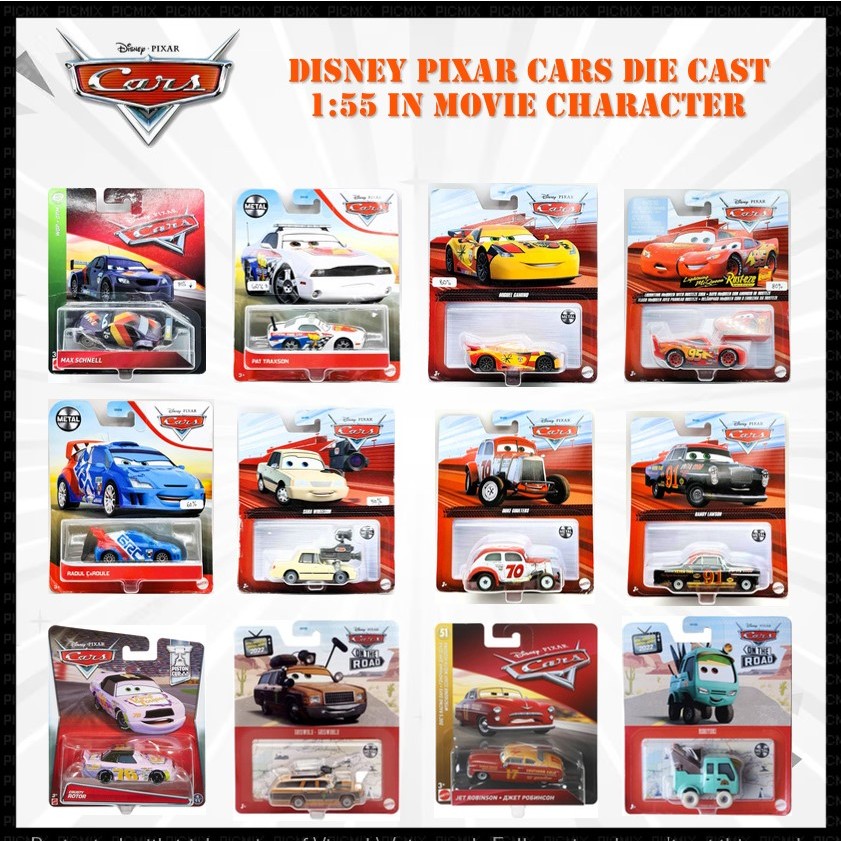 MATTEL DISNEY PIXAR CARS 1:55 Diecast In Movie Character Vehicle Hot ...
