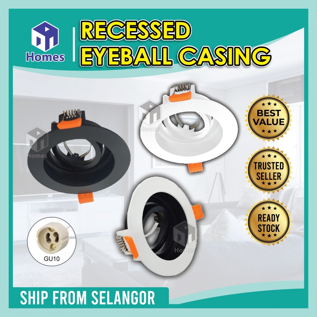 Anti Glare Eyeball Casing Downlight Fitting Die-Cast Aluminum Metal ...