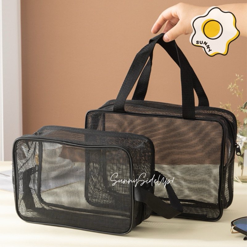 Mesh Shower Bag Large Capacity Swimming Bag Portable Gym Bag Bath Bag ...