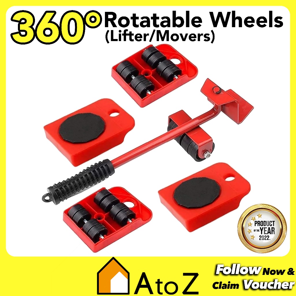 Furniture Lifter Mover Heavy Duty Rollers Roda Troli Trolley Wheel Alat ...