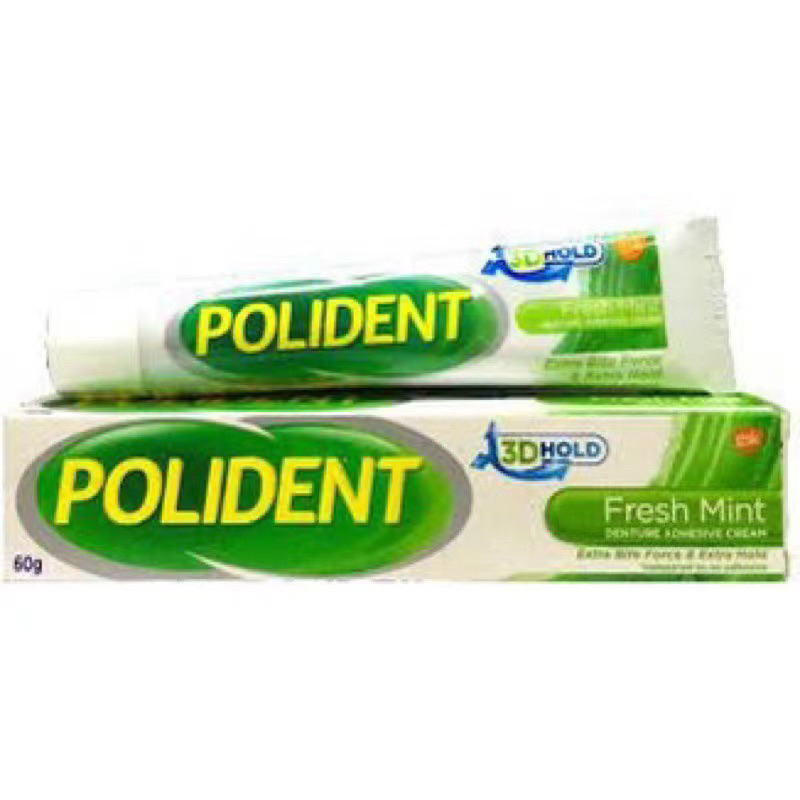 Polident Fresh Mint / Flavour Free Denture Adhesive Cream 60g / 20g ...