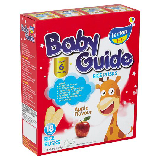 TENTEN Baby Guide From 6 Months Rice Rusks Carrot Banana Apple ...