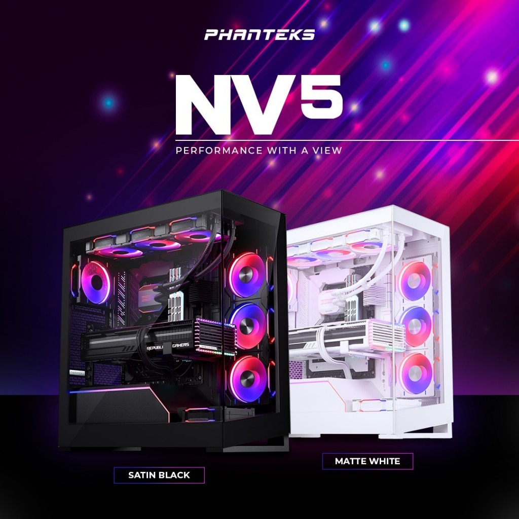 PHANTEKS NV5 Series - Mid Tower DRGB T.G PC Case [BLACK/WHITE] | Shopee ...