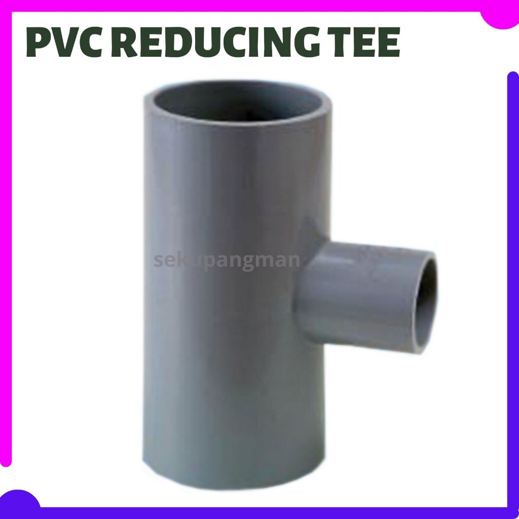 PVC Reducing Tee 50mm x 20mm 2'' x 3/4'' 80mm x 50mm 3'' x 2'' PVC Pipe ...