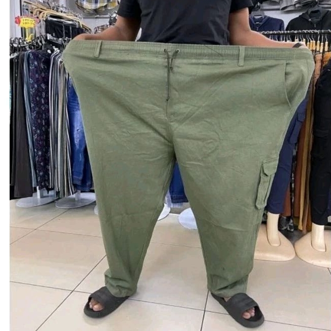 CARGO PANTS 6 POCKETS 3XL-10XL (42"-72" INCH WAIST) MEMERI FABRIC ...