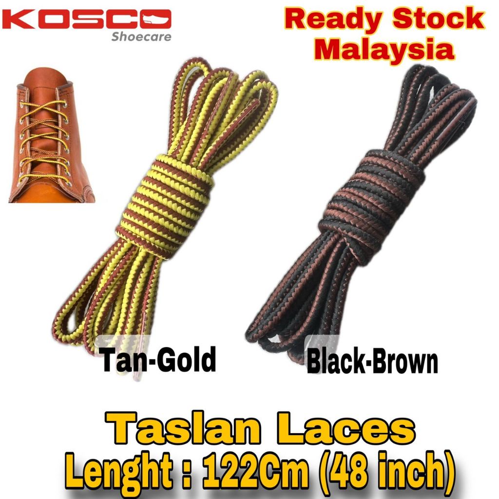 Strong Boot Laces Hiking Walking Boot Taslan Shoelaces Round Rope Dual ...