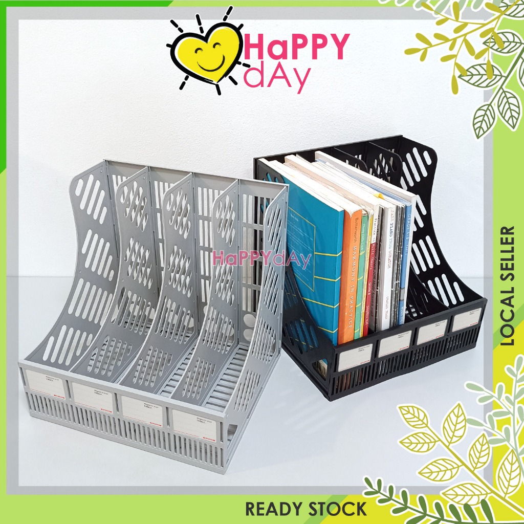 4 Tier Magazine Holder Organizing Files Document Magazine Rack File ...