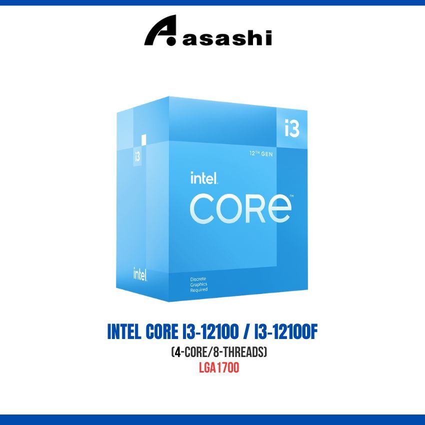 Intel CoreTM i3-12100F / i3-12100 (4-Core/8-Threads) Intel Processor ...