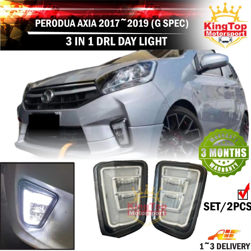 Perodua Axia 2017-2019 (G SPEC) Front Bumper Led Drl Daylight Light ...