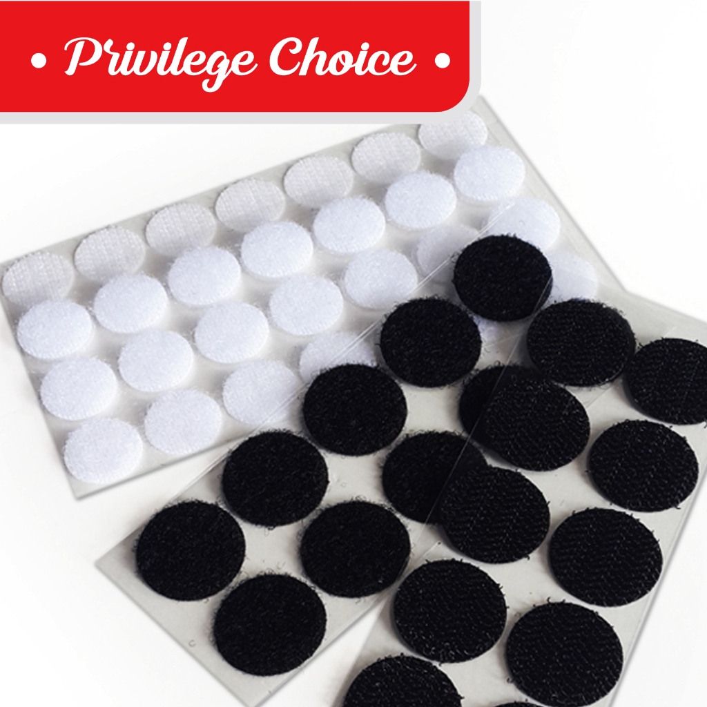 Pairs Velcro Points 1.5cm 2cm Diameter Coin Sewing Back Sticky ...