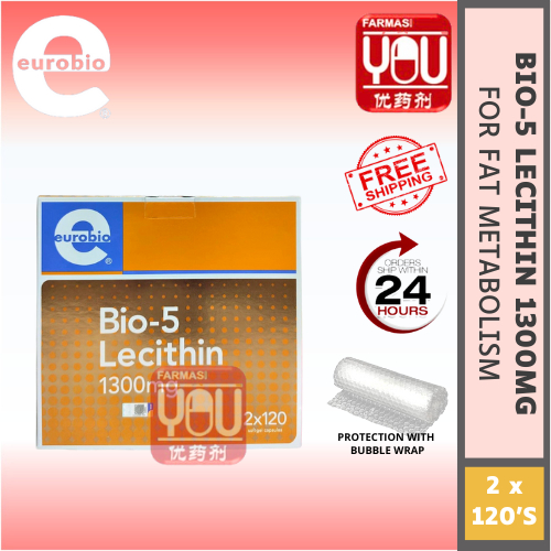 EUROBIO BIO-5 LECITHIN 1300MG (2X120 SOFTGEL CAPSULES) | Shopee Singapore