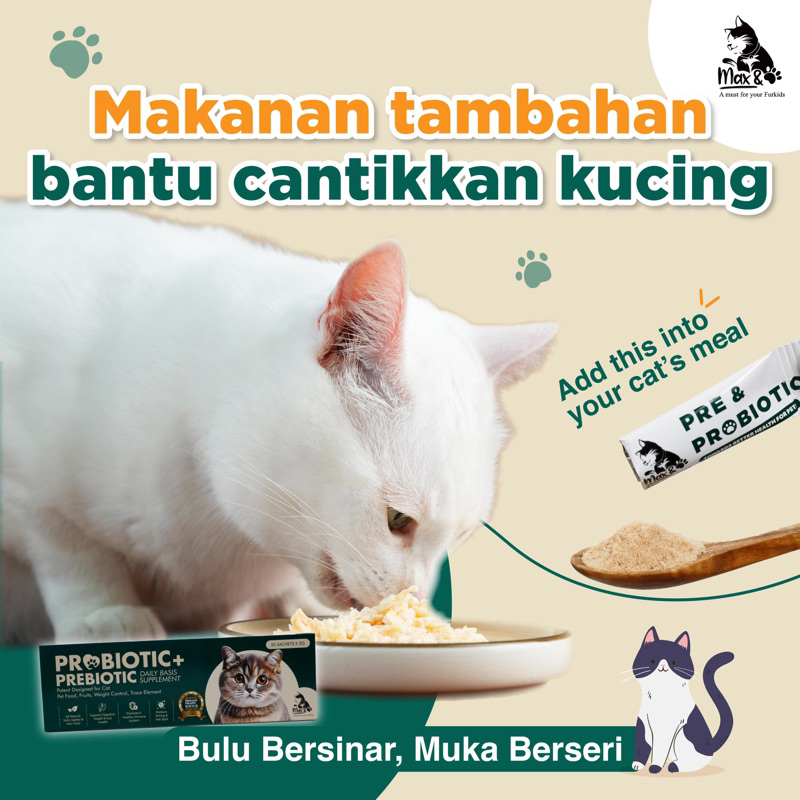 【Max & Paw Cat Probiotic】 SUPER VITAMIN - All In One PROBIOTIC - Pet ...