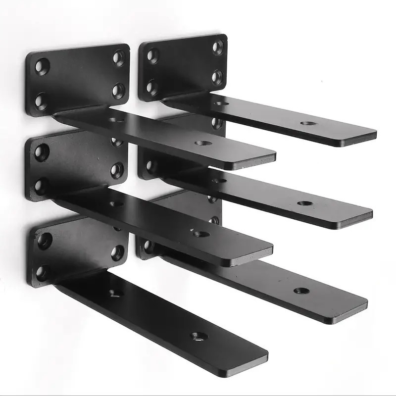 L Bracket Floating Shelf Support Metal Heavy Duty Cast Iron Shelves ...