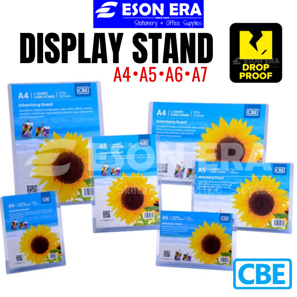 CBE L Shape Acrylic Card Stand/ Display Stand/ Menu Stand | Shopee ...