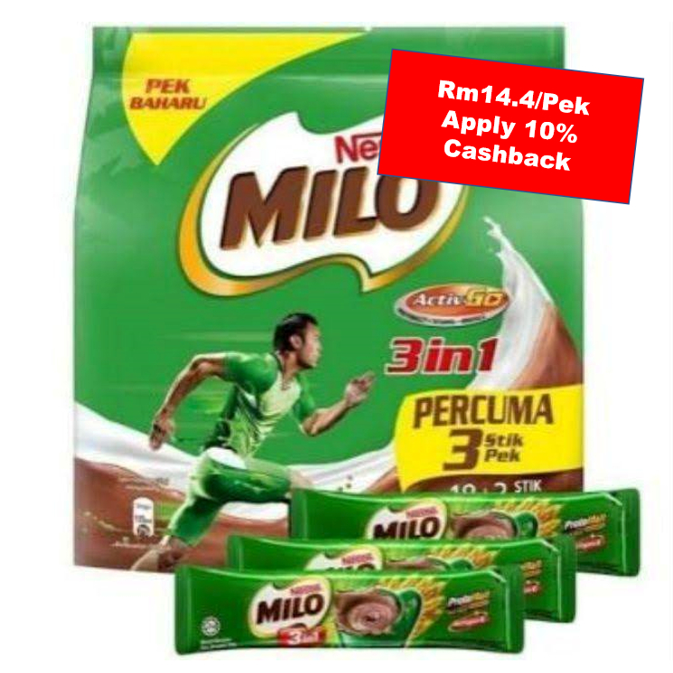 MILO 3 in 1 Activ-Go (33g x 18 Foc 3 Sticks) | Shopee Singapore