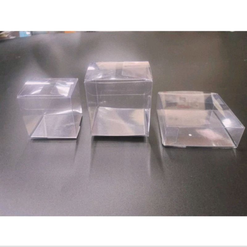 Transparent Square PVC Box | Kotak Cenderahati | Square PVC Box | 5cm ...